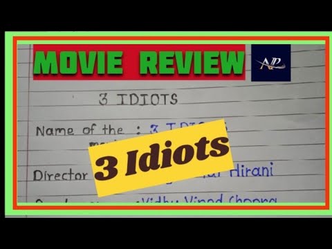 Film review writing 3 Idiots || Movie review writing 3 idiots for class ...