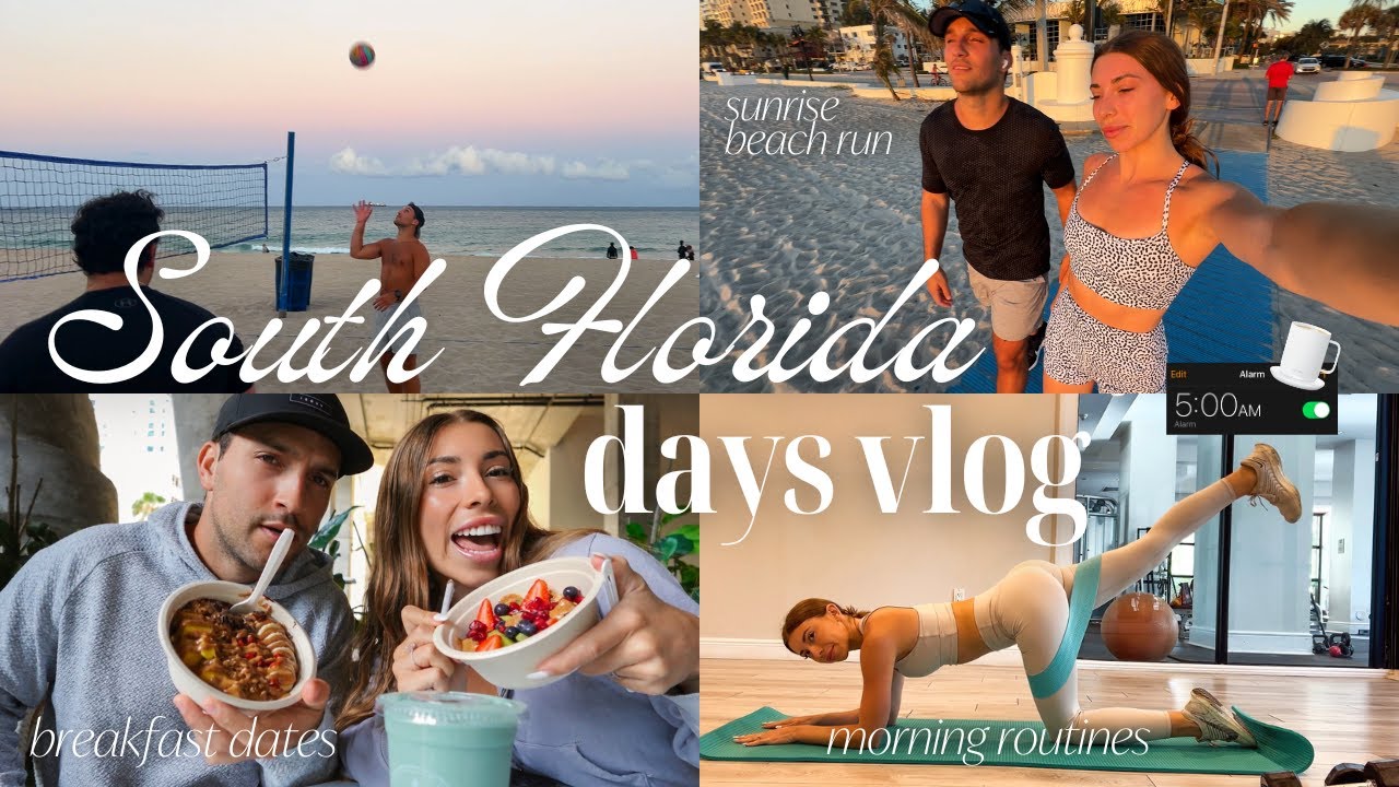 FLORIDA VLOG: beach, breakfast dates, early morning routines - YouTube