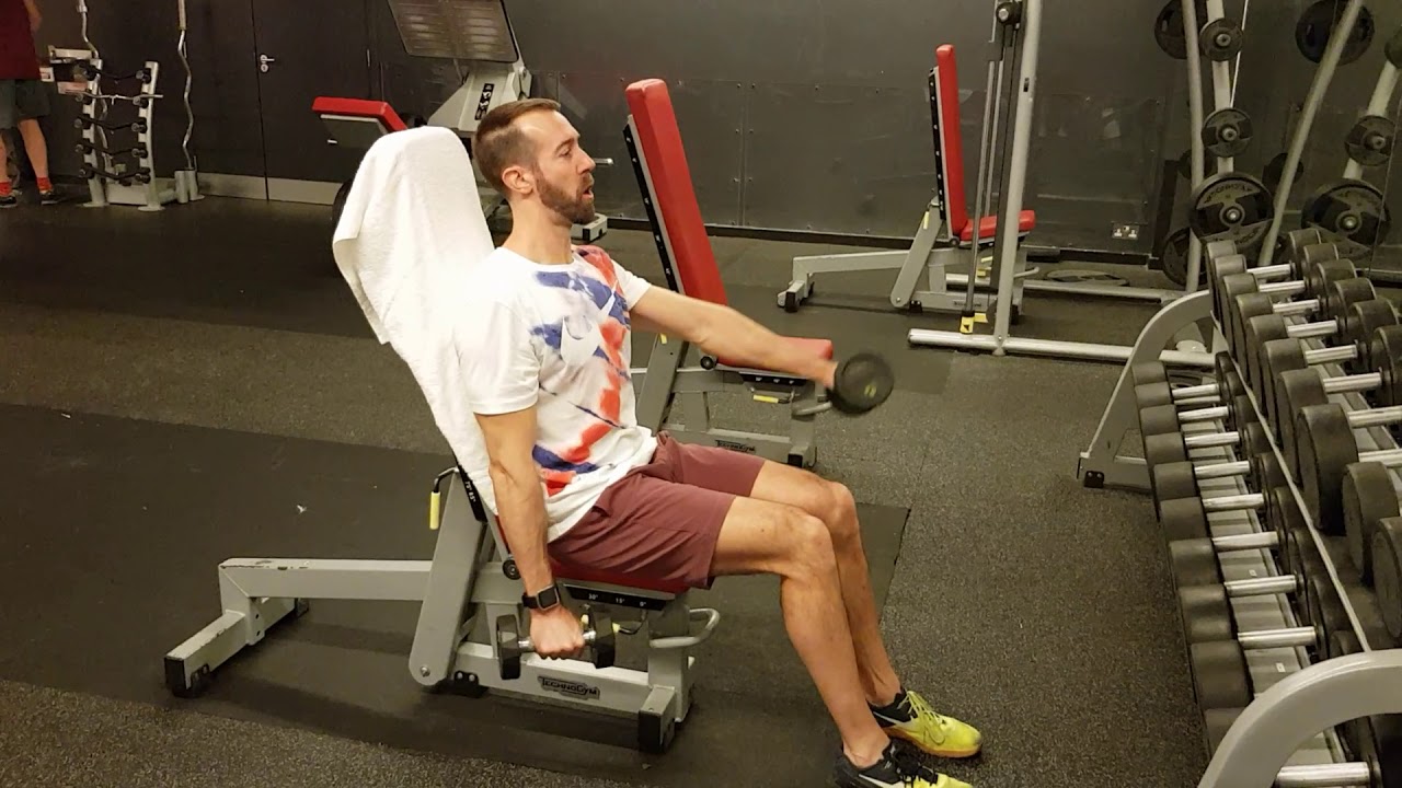 Straight Arm Seated Front Raise - great shoulder exercise - YouTube