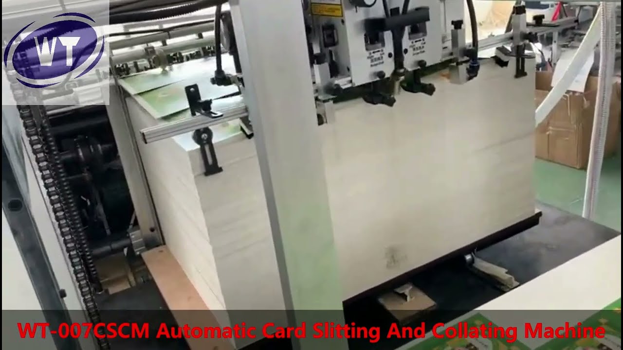 WT-007CSCM Automatic Card Slitting And Collating Machine Playing Cards ...