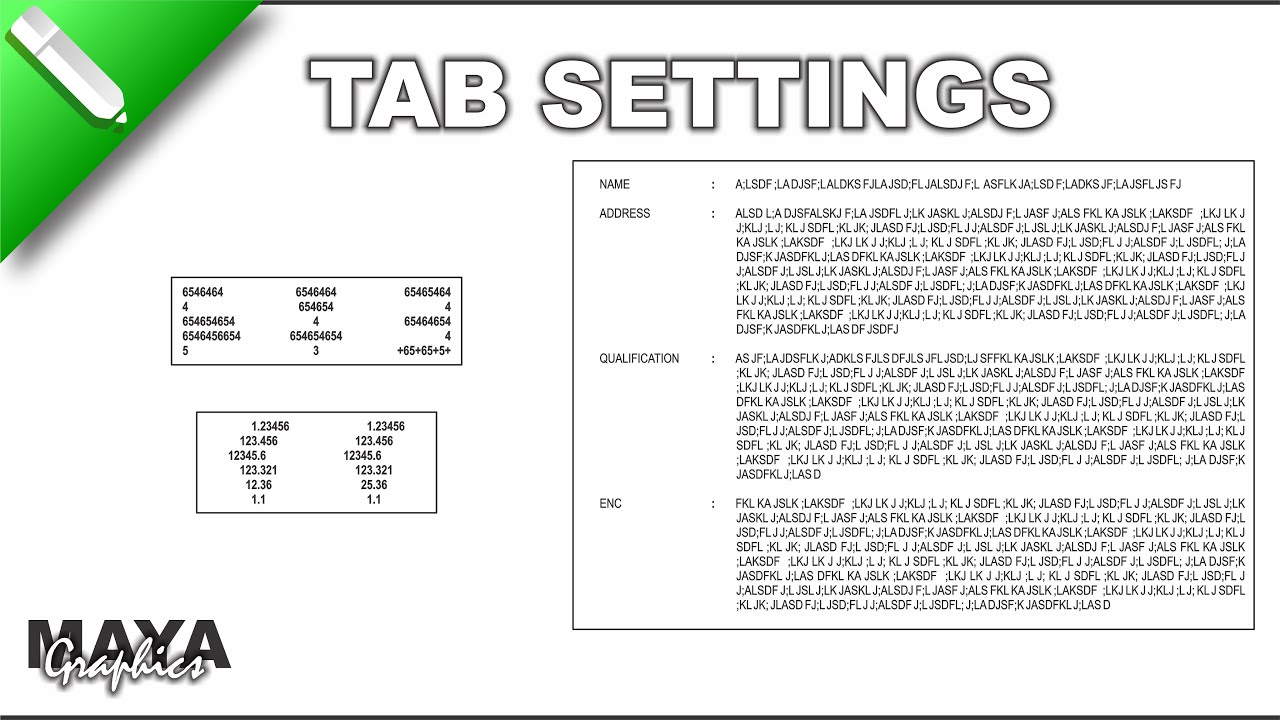Master Tab Settings in CorelDRAW | Perfect Text Alignment Made Easy ...