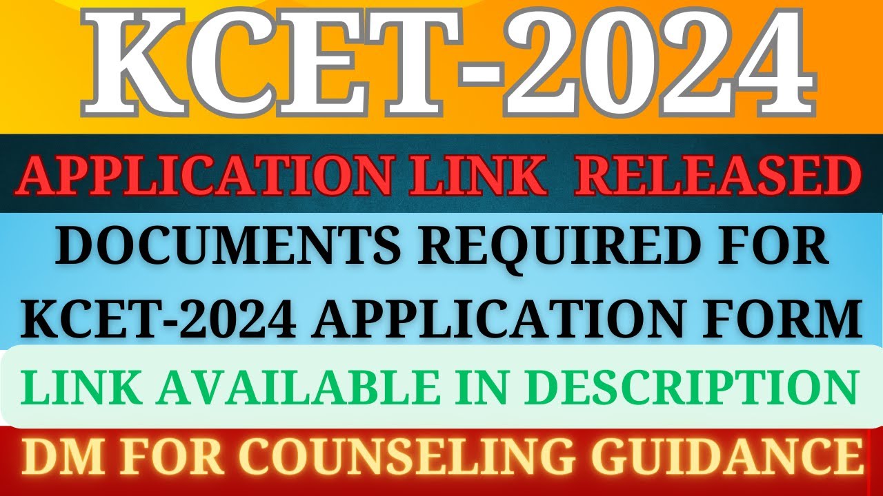 Kcet 2024 application link & documents required #kea #kcet2024 # ...