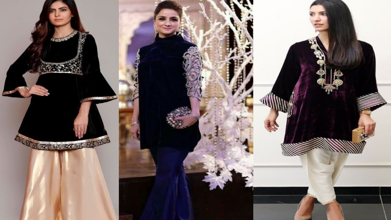 20+ Best Party Velvet Tops Designs|| Decent Girls's Velvet Tops ideas ...