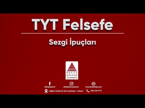 TYT Felsefe | Konu Anlatımı | Sezgi İpuçları