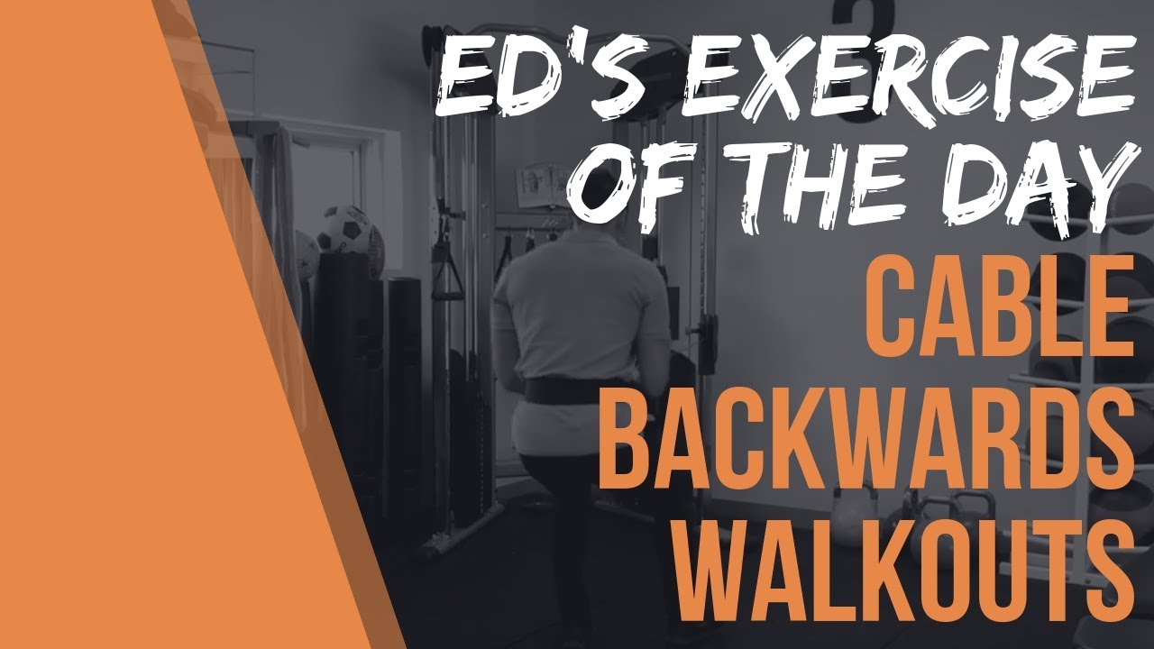 Ed's Exercise of the Day - Cable Backwards Walkouts - YouTube