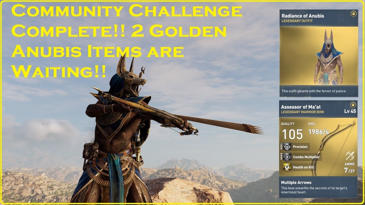 Assassin's Creed® Origins Community Challenge Complete!! Final Anubis ...