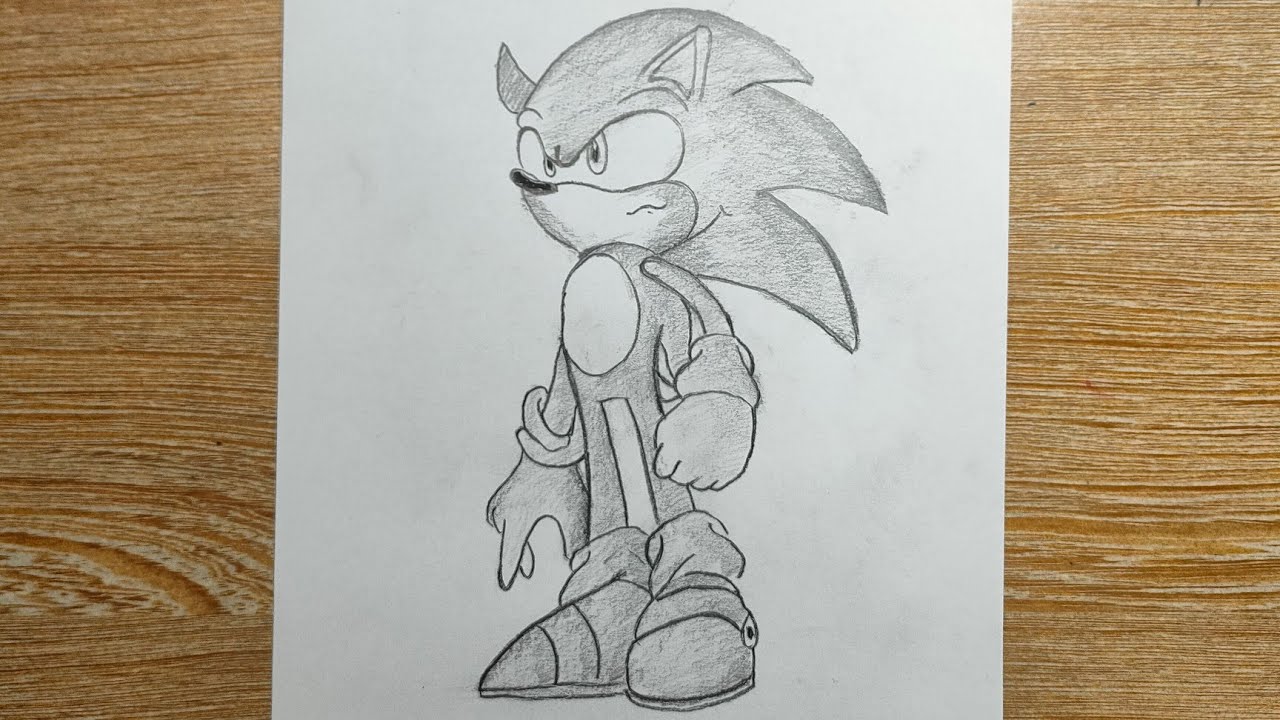 Cách vẽ sonic đơn giản|Step-by-step drawing of classic Sonic| how to ...