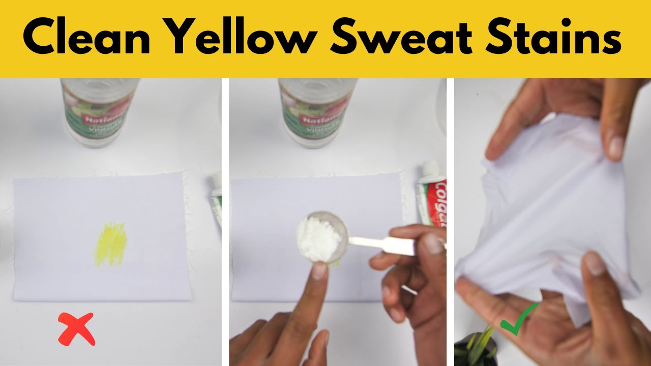 Clean Yellow Sweat Stains From White, Colored Clothes, Shirt Using ...