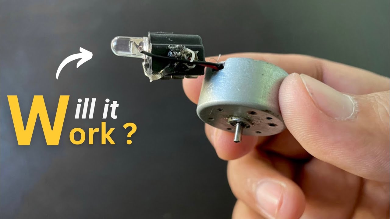 DC Motor + LED bulb Amazing Experiment - YouTube