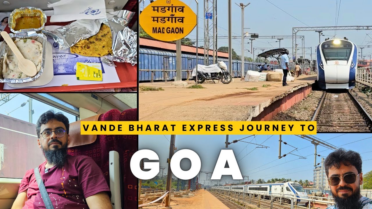 Mumbai to Goa Full Journey in 22229 Mumbai CSMT Madgaon Vande Bharat ...