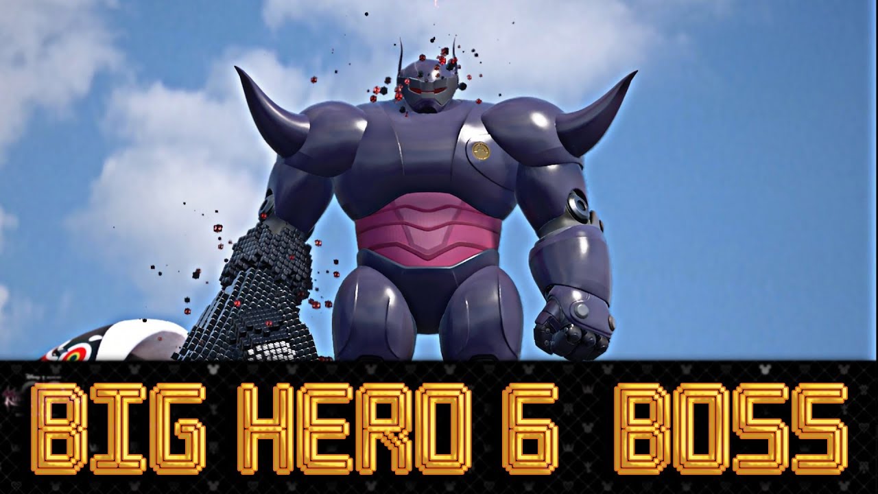Kingdom Hearts 3 - Baymax Boss Fight // Big Hero 6 World Ending - YouTube