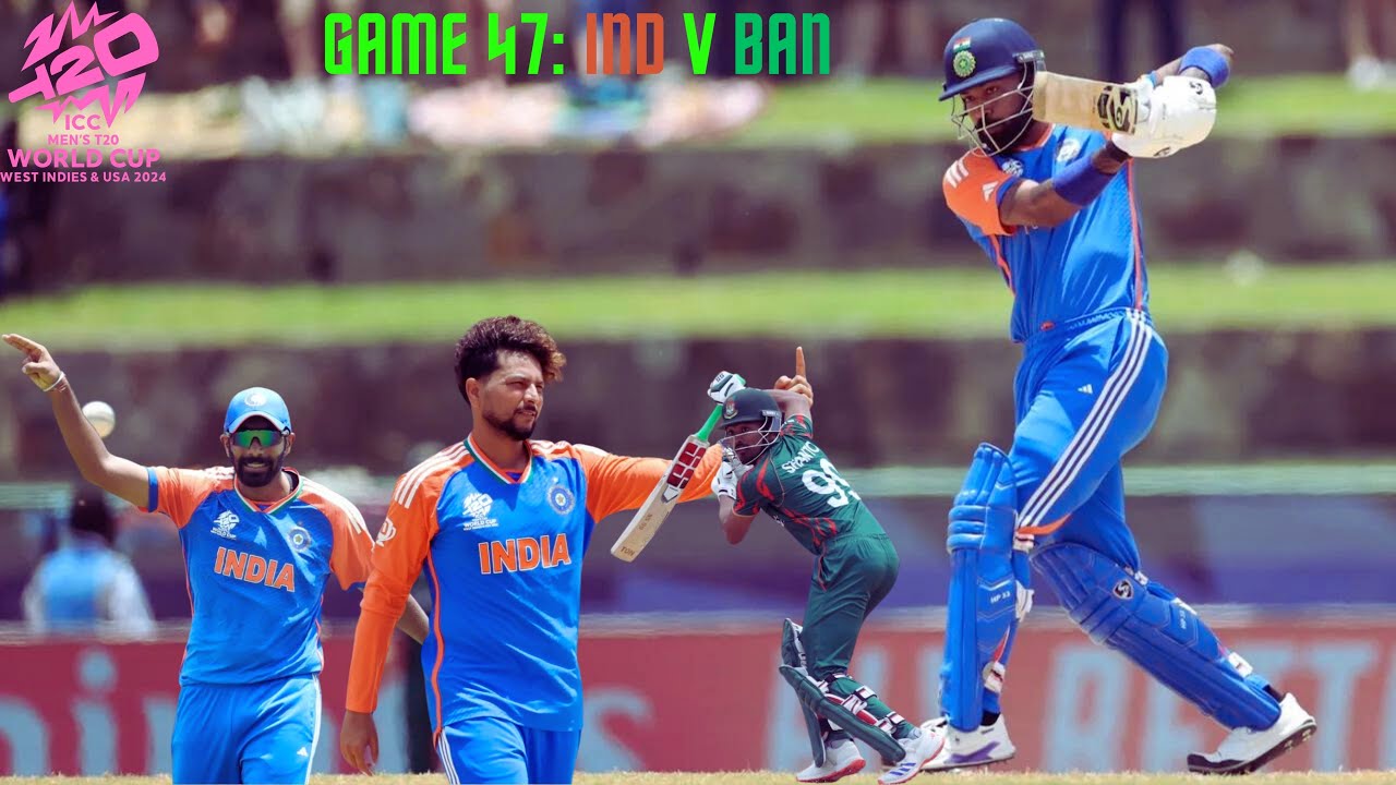 Game 47: IND vs BAN Super 8 World Cup Match Analysis - YouTube