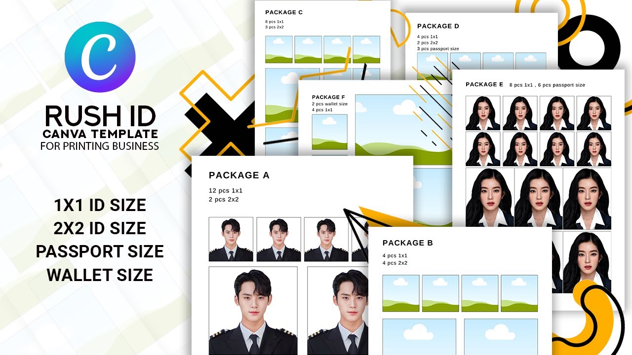 How to make Rush ID Drag & Drop Template in Canva | 2x2 size | 1x1 size ...