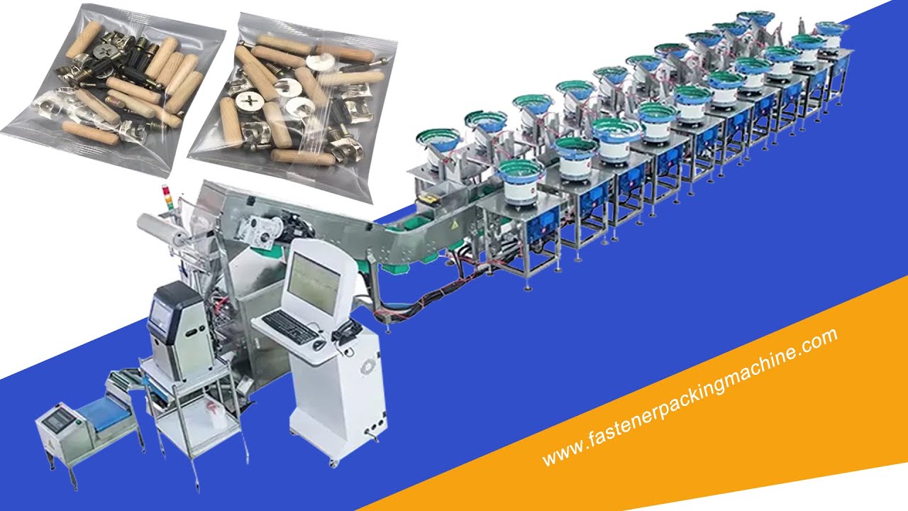 Customized Hardware Screw Counting Packing System with 20 vibraton bowl ...