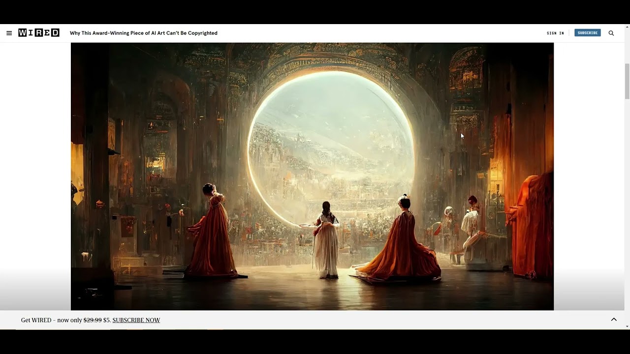 AI Art Can't Be Copywritten. Théâtre D’opéra Spatial, " Created By ...