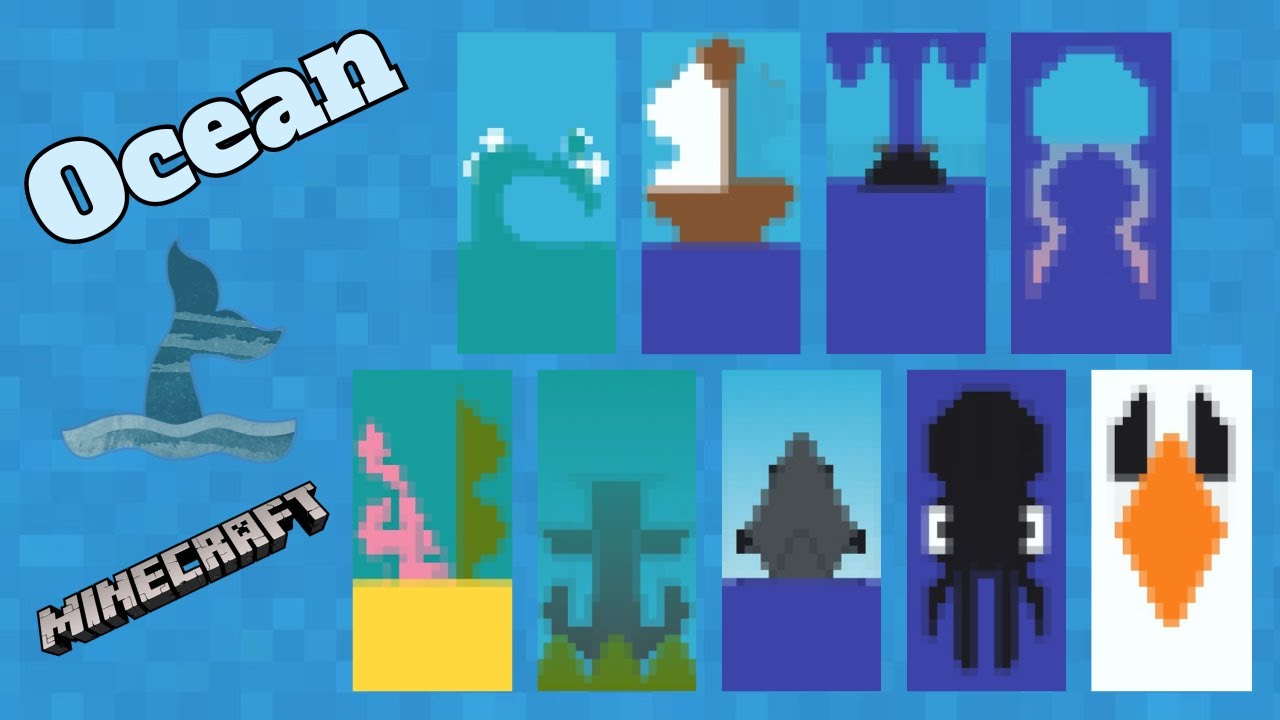 Minecraft Ocean Banner Designs - It's Banner Time! - YouTube
