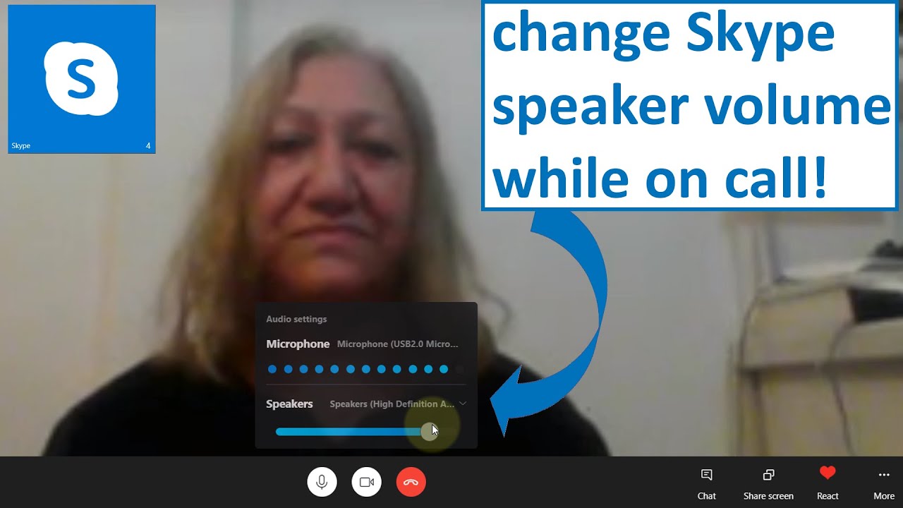 How to change Skype speaker volume while on call - YouTube
