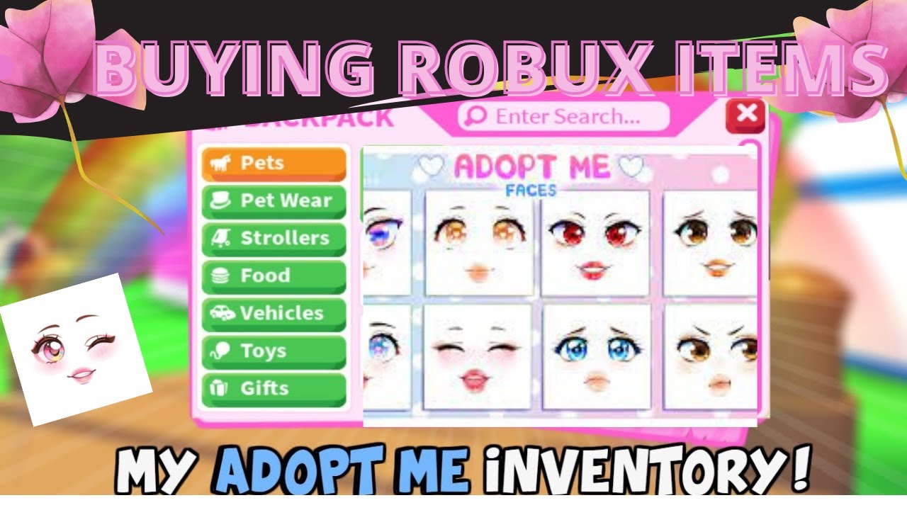 BUYING *FACES* IN ADOPT ME WITH *ROBUX* (ROBLOX)!!! - YouTube