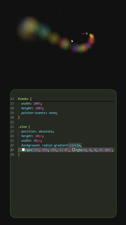 CREATE Amazing Colourful Smoke Cursors with HTML, CSS and JavaScript! - YouTube