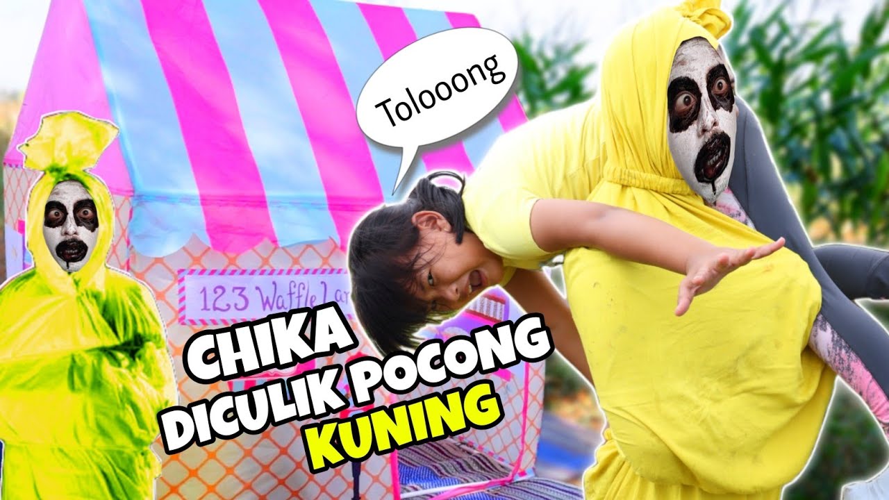LAGI CAMPING CHIKA DICULIK POCONG KUNING | CHIKAKU CHANNEL - YouTube
