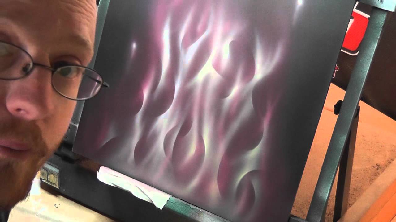 Pt2: How to airbrush true fire with water based paints - YouTube