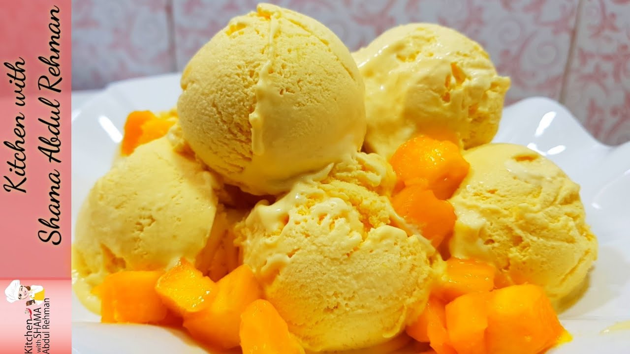 Mango Ice cream | Only 3ingridients homemade Mango Ice cream - YouTube
