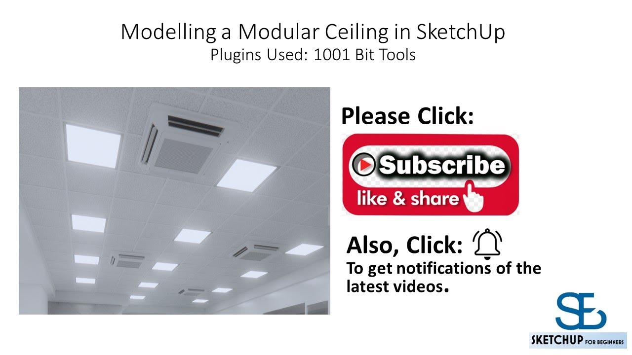 Sketchup Modelling a Modular Ceiling. - YouTube
