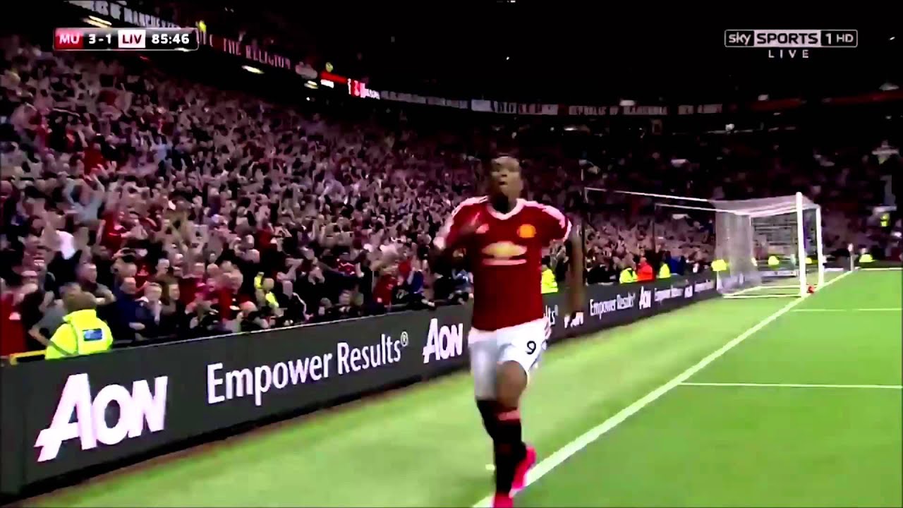 ANTHONY MARTIAL FIRST GOAL FOR MAN U | MARTIN TYLER COMMENTARY - YouTube