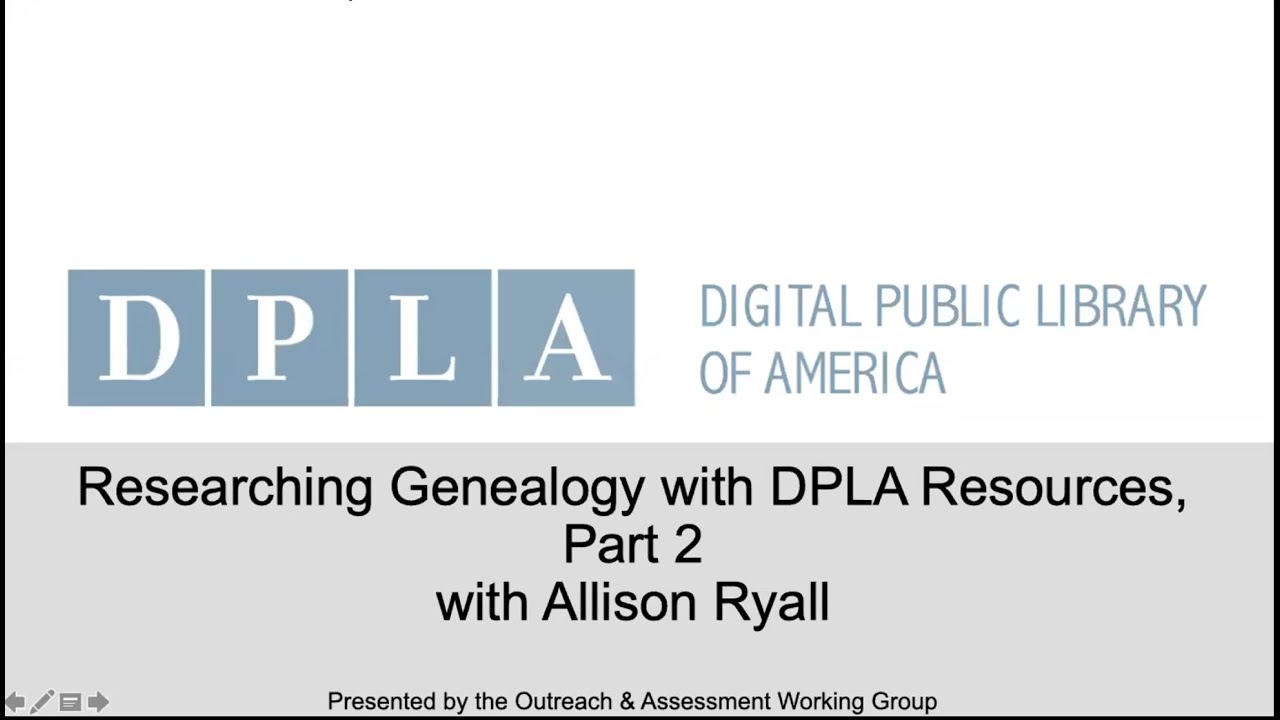Researching Genealogy with DPLA Resources, Part 2 - YouTube