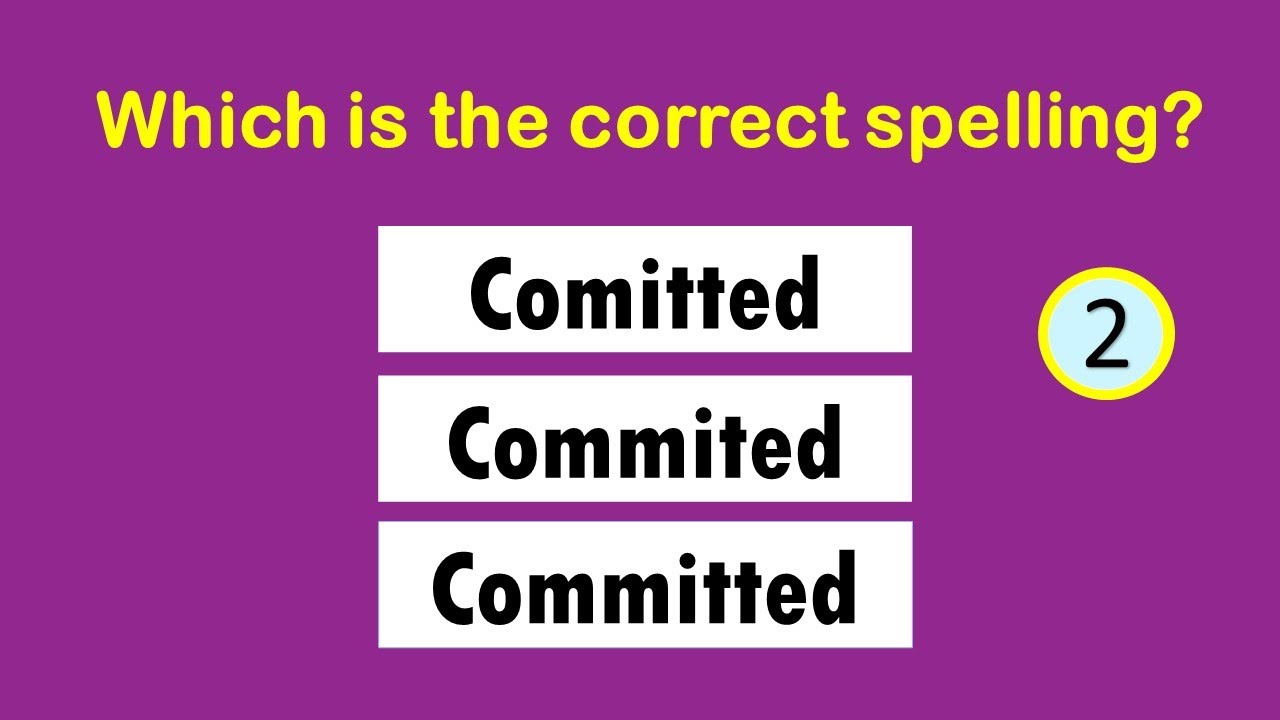20 Most Commonly Misspelled Words in English | Spelling Test 2 - YouTube