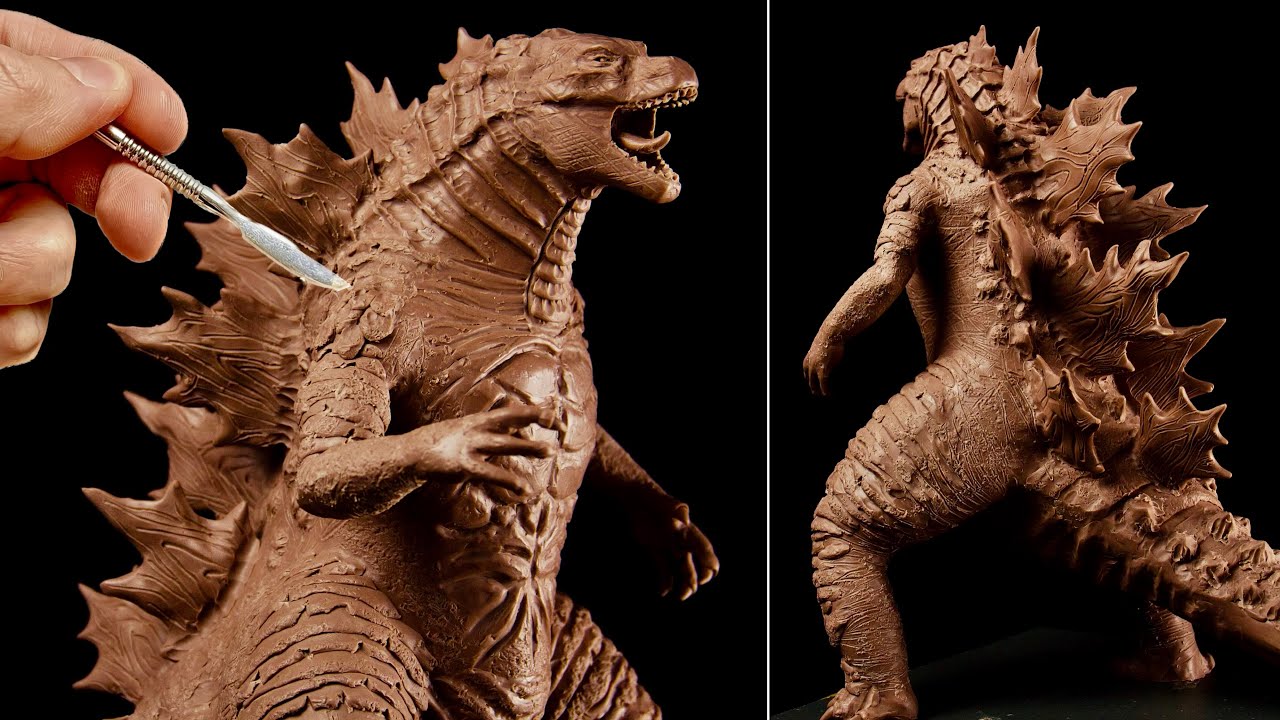 Sculpting Timelapse - GODZILLA Monarch [Legacy of the Monsters] - YouTube