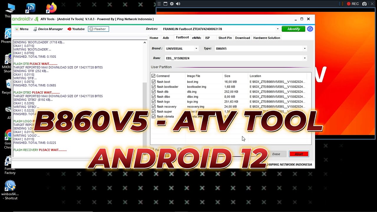Flash B860V5 OTA ANDROID 12 with ATV TOOL by Ping Net lebih mudah ...