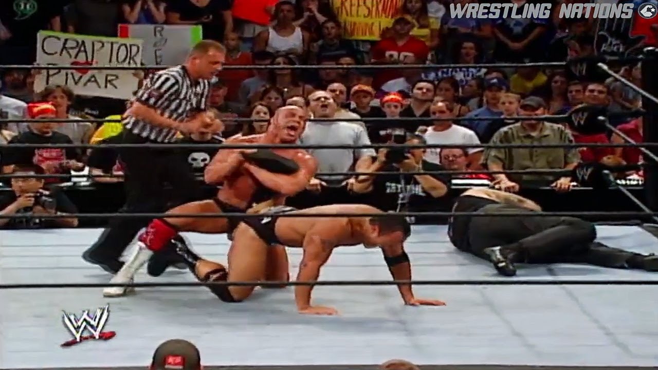 Kurt Angle vs The Rock with Undertaker Twist WWE Smackdown - YouTube