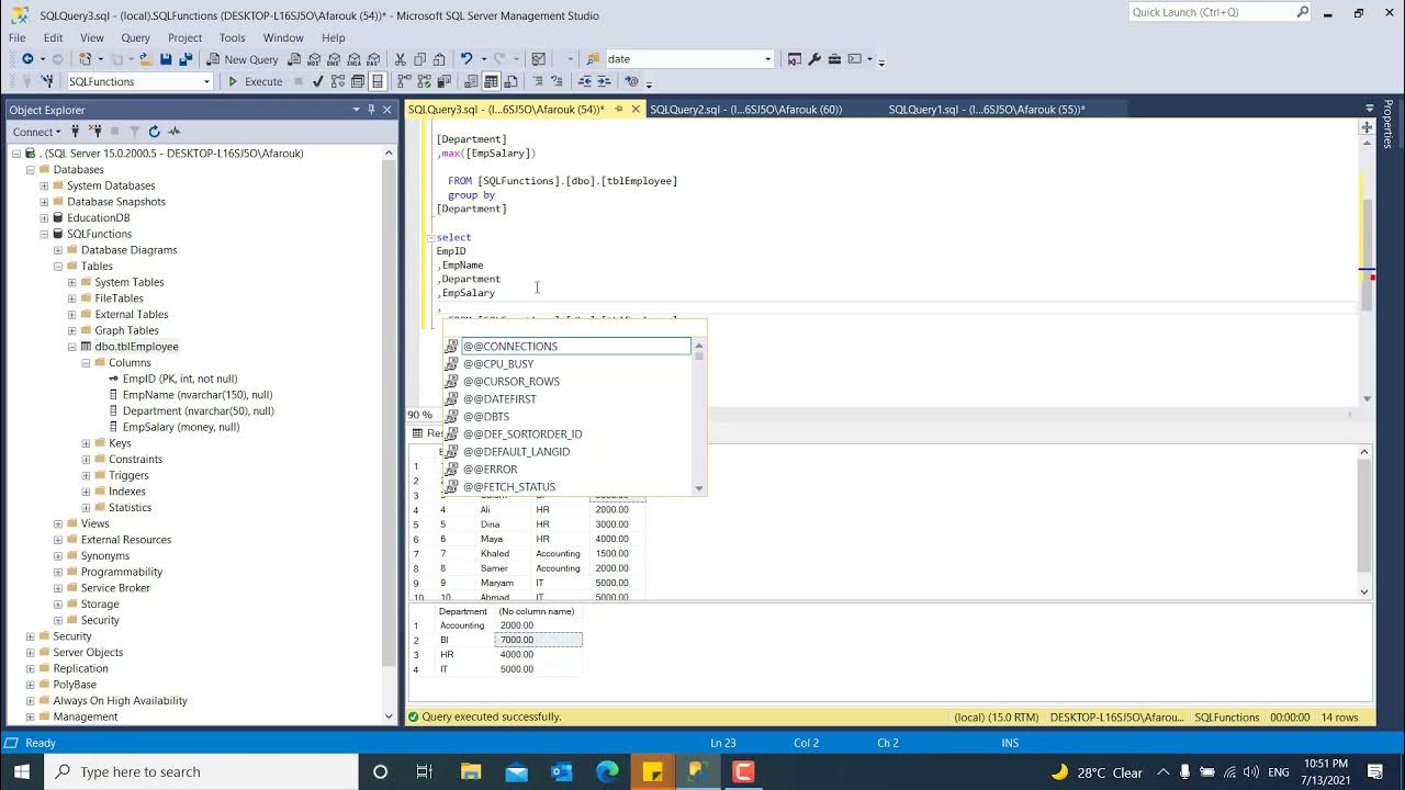 SQL Partition BY clause - بالعربي - YouTube