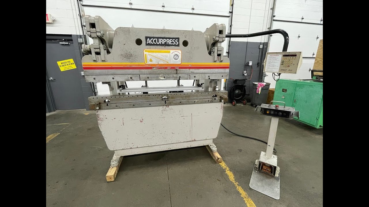 Accurpress 7606 60 Ton 6’ Hydraulic Press Brake W/ Automec CNC 99, 2 ...