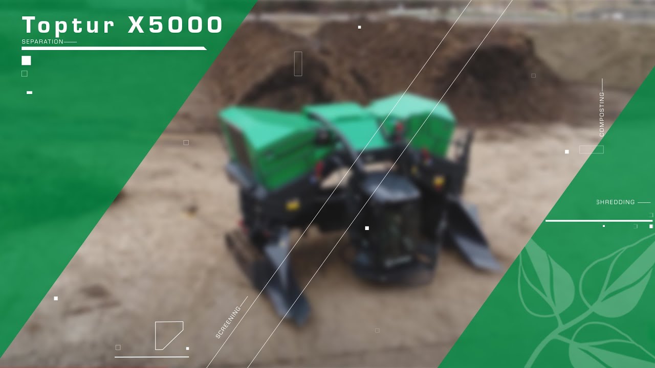 Komptech Topturn X5000 Windrow Turner - YouTube