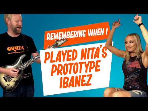 Playing Surf Guitar on Nita Strauss's prototype Ibanez Jiva - throwback thursday