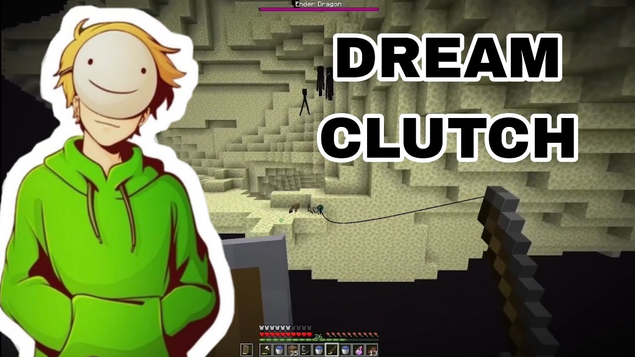Dream best clutch in minecraft manhunt 🙂 - YouTube