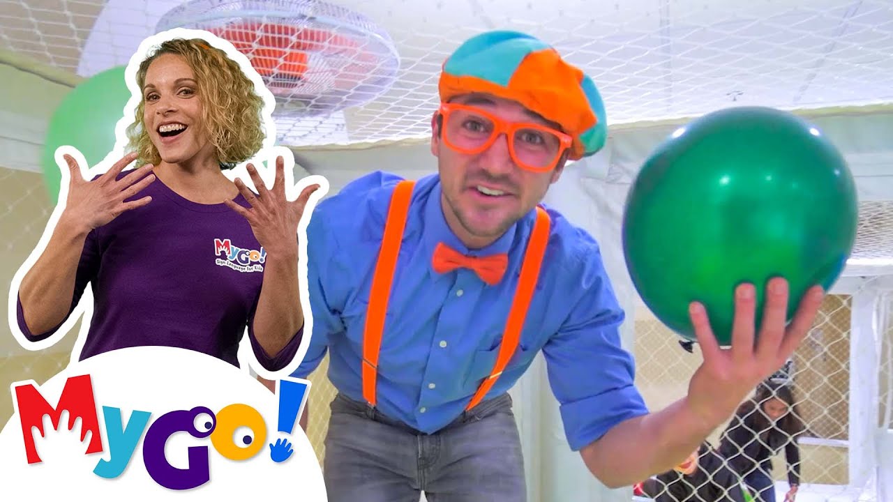Blippi Visits an Indoor Playground | Blippi | MyGo! Sign Language for ...