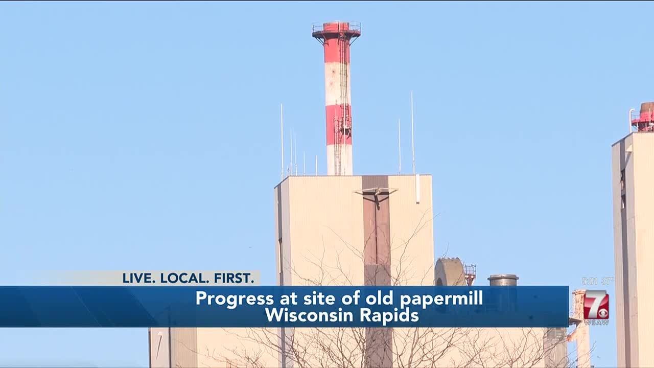Demolition begins on former paper mill in Wisconsin Rapids - YouTube