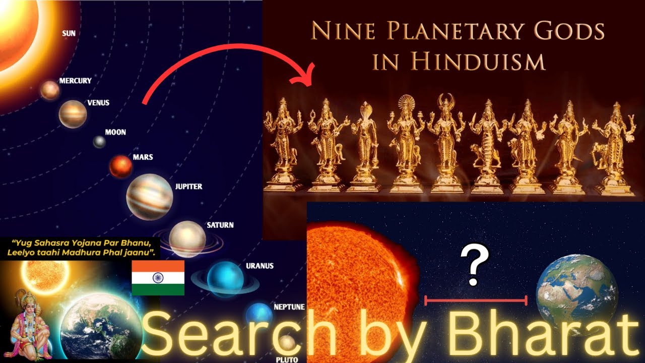 Nine planets & पृथिवी से सूरज की दूरी 1st Found by Bharat nabagrah ...