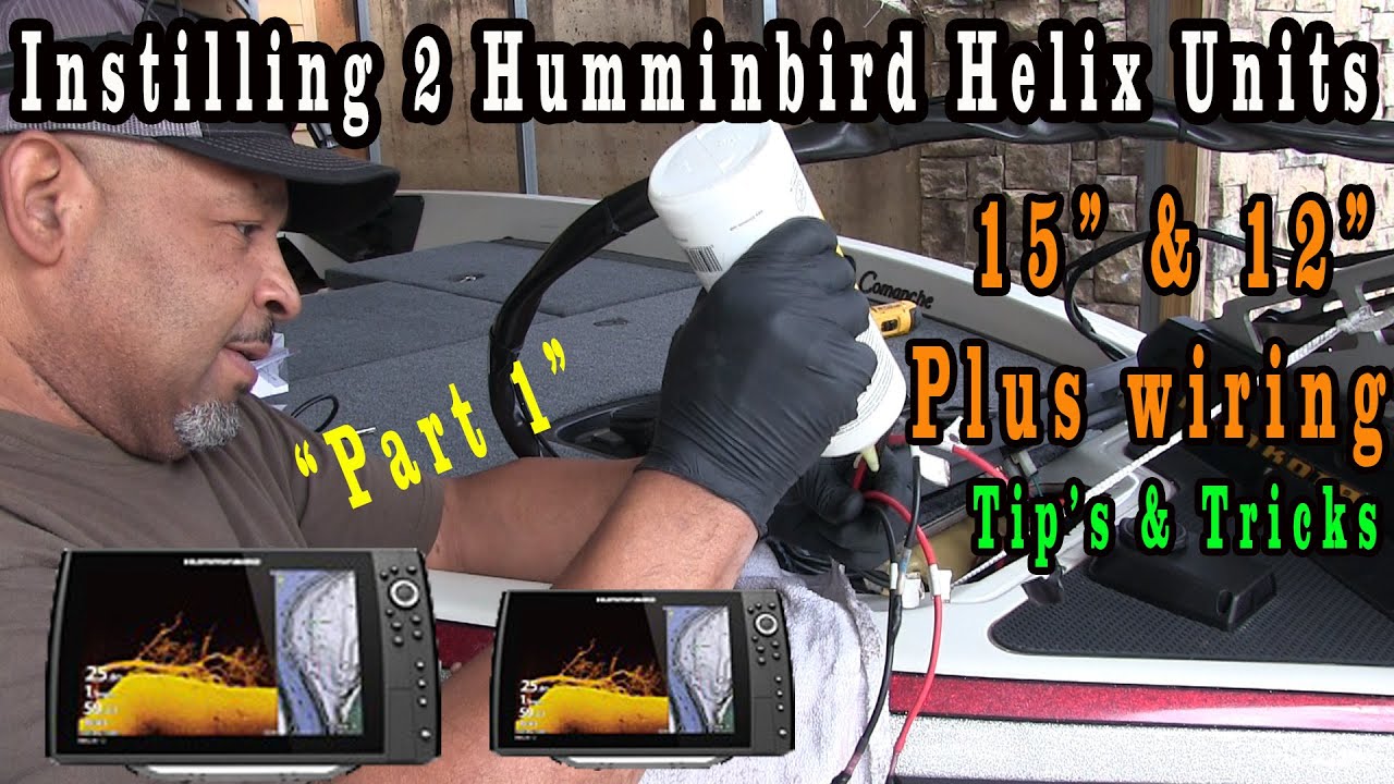 Installing Wiring For 2 New Humminbird Helix 15 & 12 Units (Part 1 ...