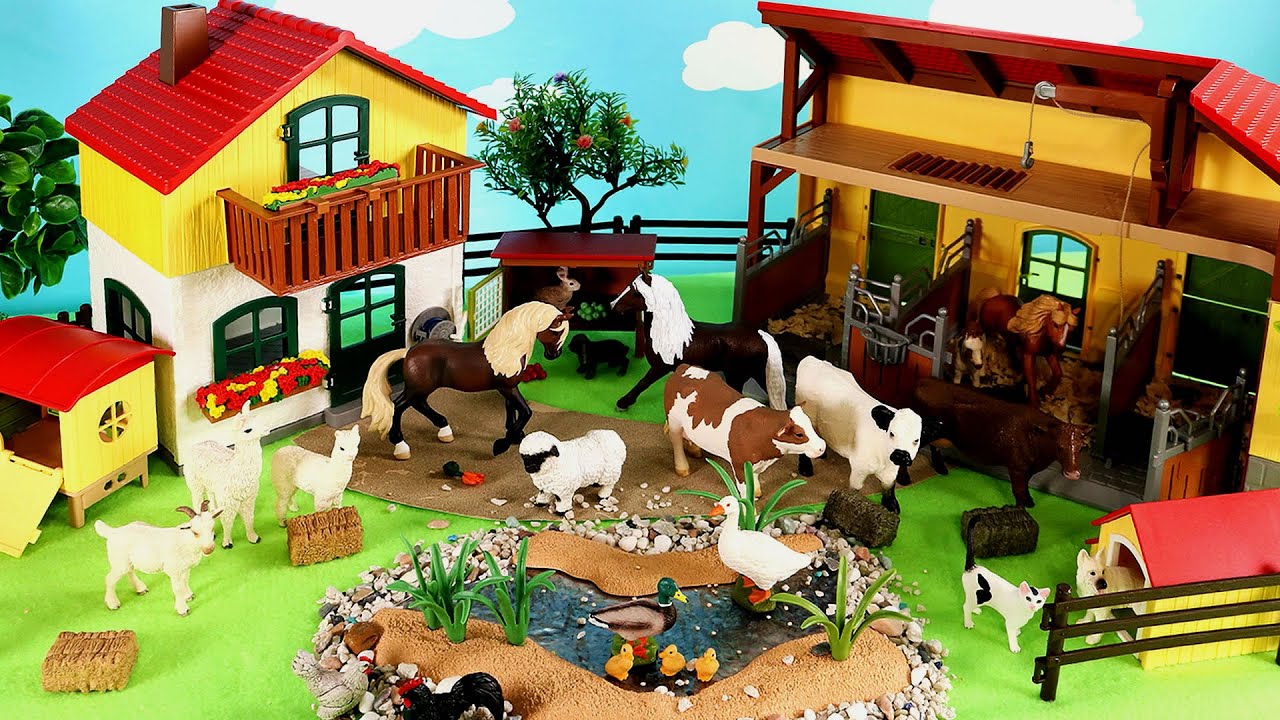 Let's Make a Farm for Barnyard Animal Friends - YouTube