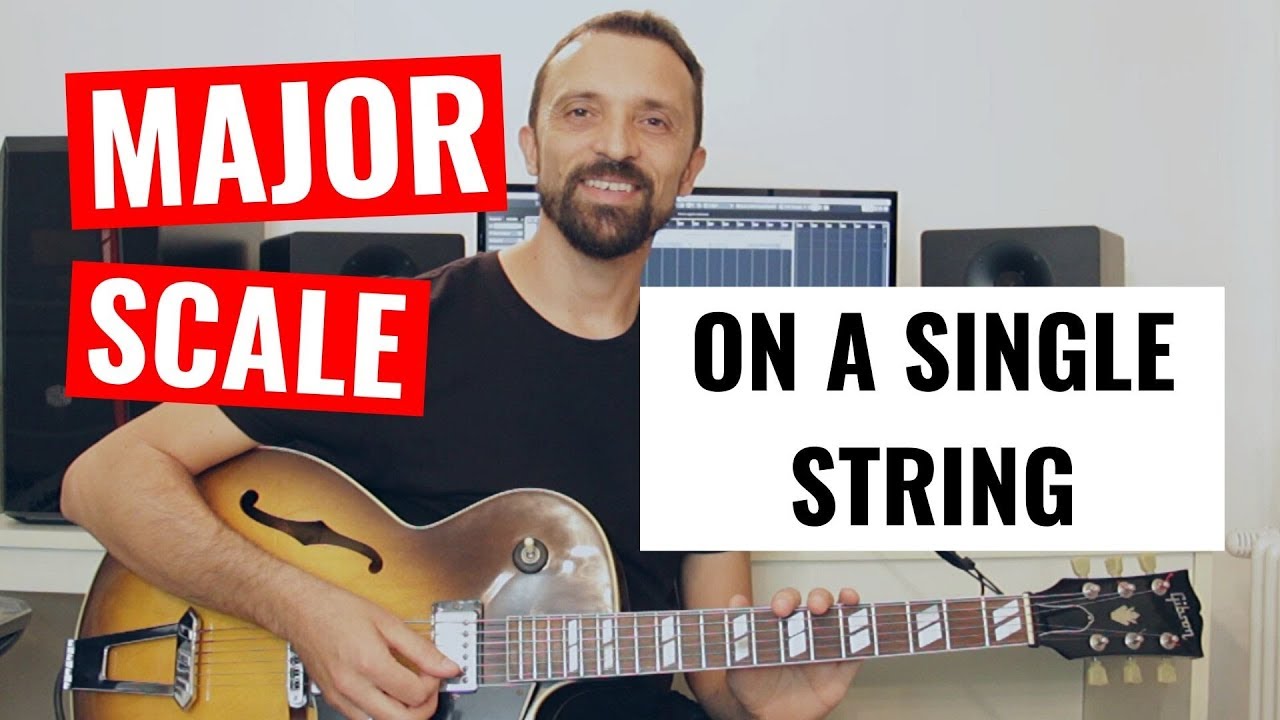 Major Scales On A Single String (Two Exercises) - Guitar Tip #6 - YouTube