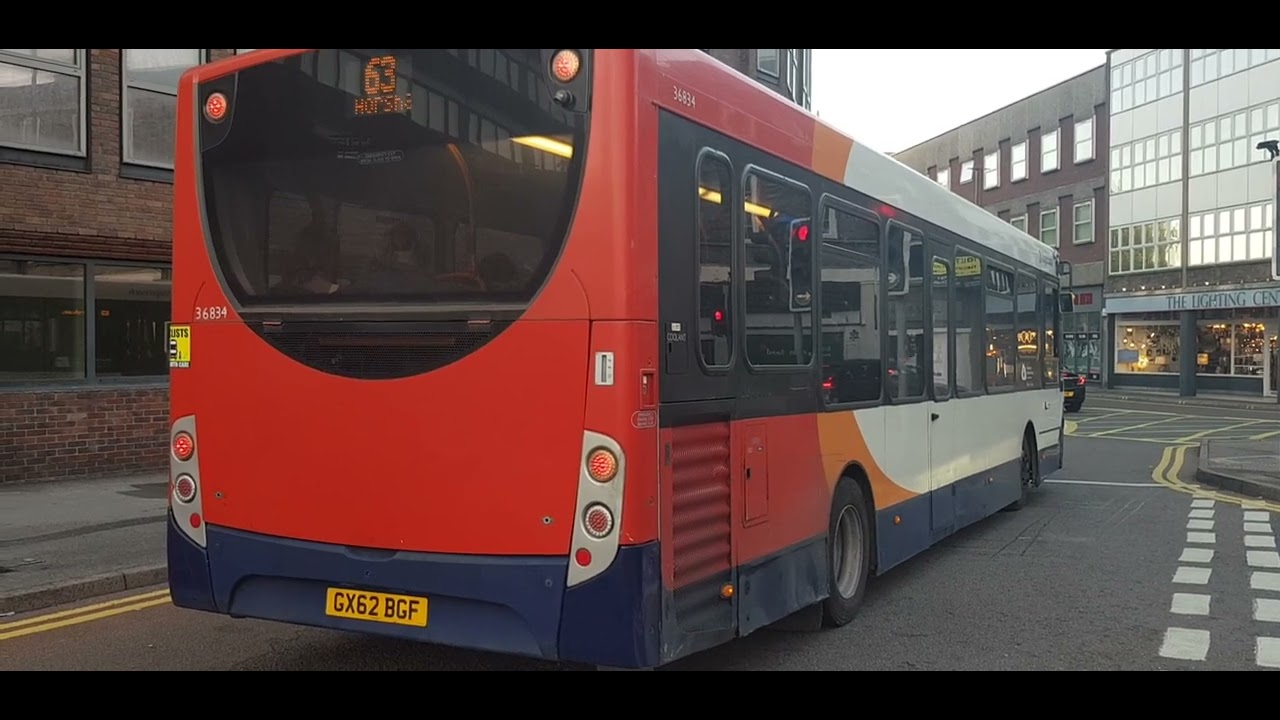 Here is the stagecoach bus 36834 on the number 63 in Guildford Thursday ...