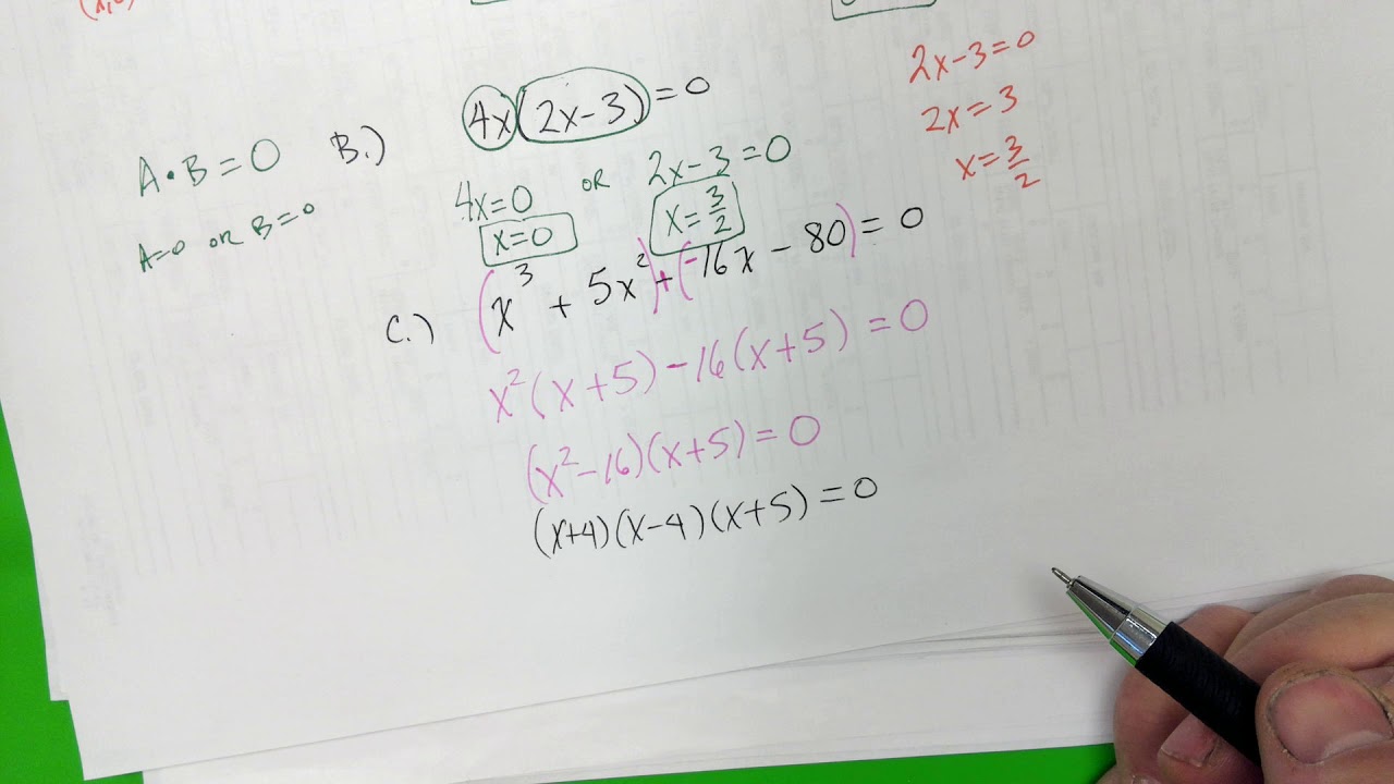 Solving polynomial equations by factoring Review - live in Math 123 ...
