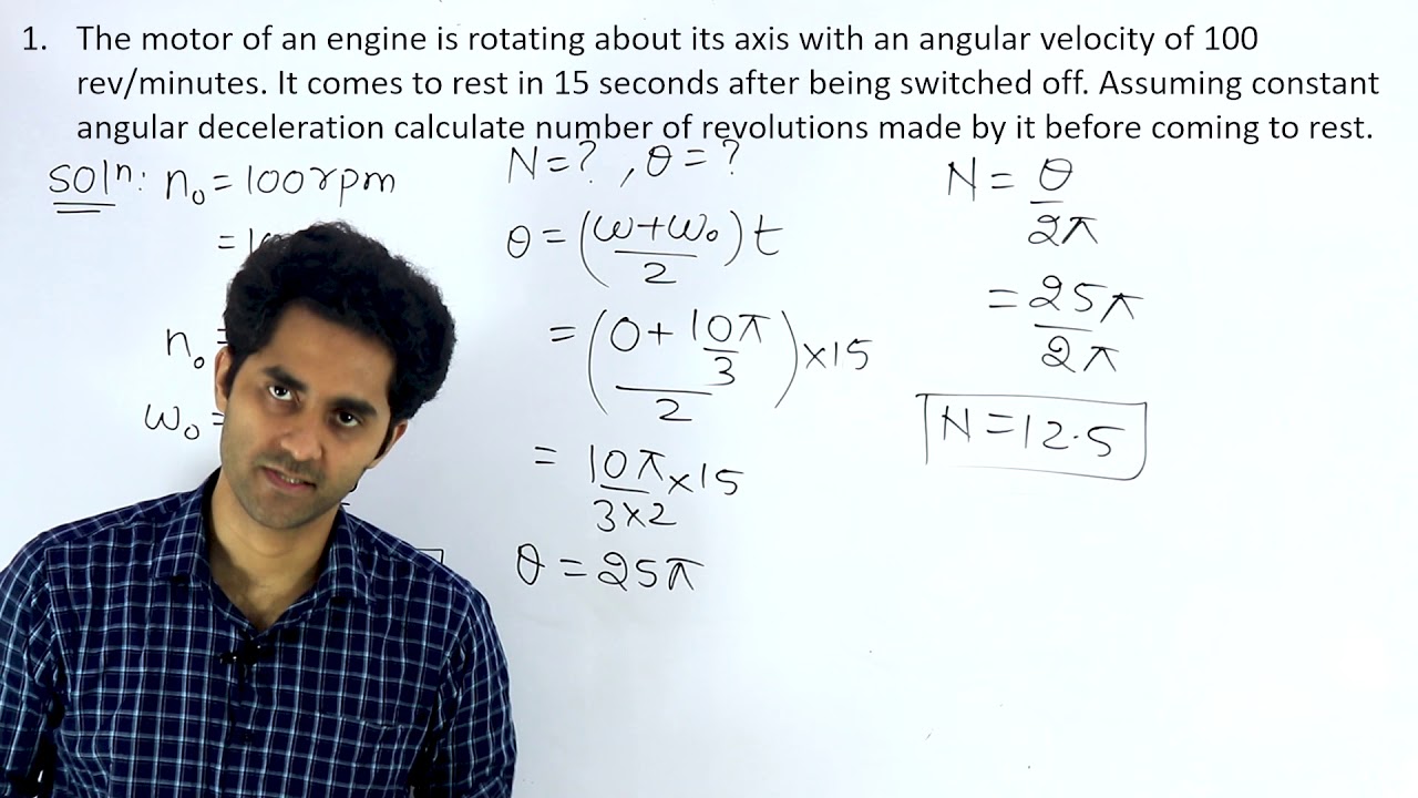 Rotational Motion: Lec 07 | Problems on Kinematics of rotation | JEE ...
