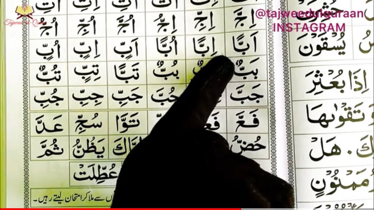 Noorani Qaida lesson no 13 Tashdeed Learn with Tajweed&makhraj (kids ...