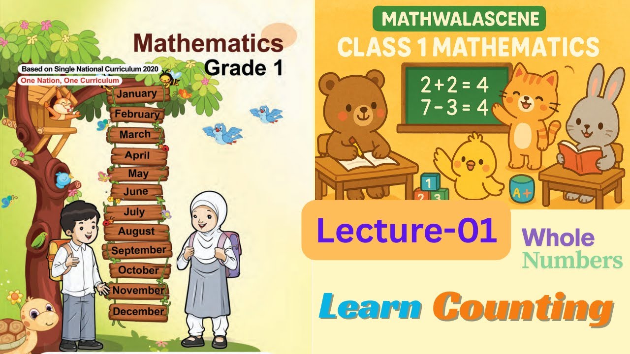 Counting 1 to 9 & Zero | Whole Numbers | Class 1 Maths | Lecture-01 ...