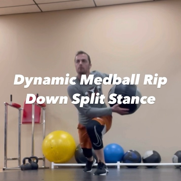 Dynamic Medball Rip Down Split Stance #trainlikethepros - YouTube